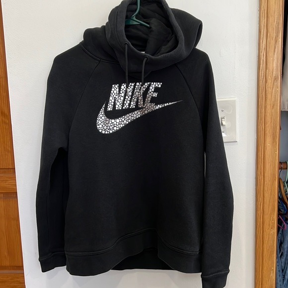 Nike | Tops | Nike Cowl Neck Hoodie Womens M | Poshmark